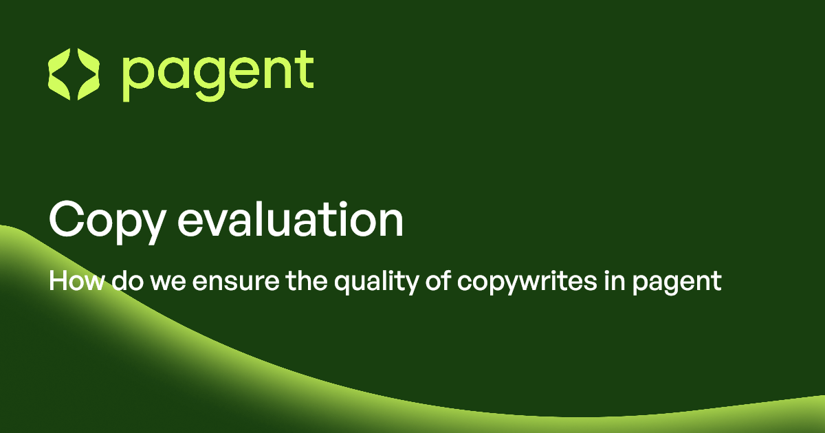 Copy evaluation | pagent.ai